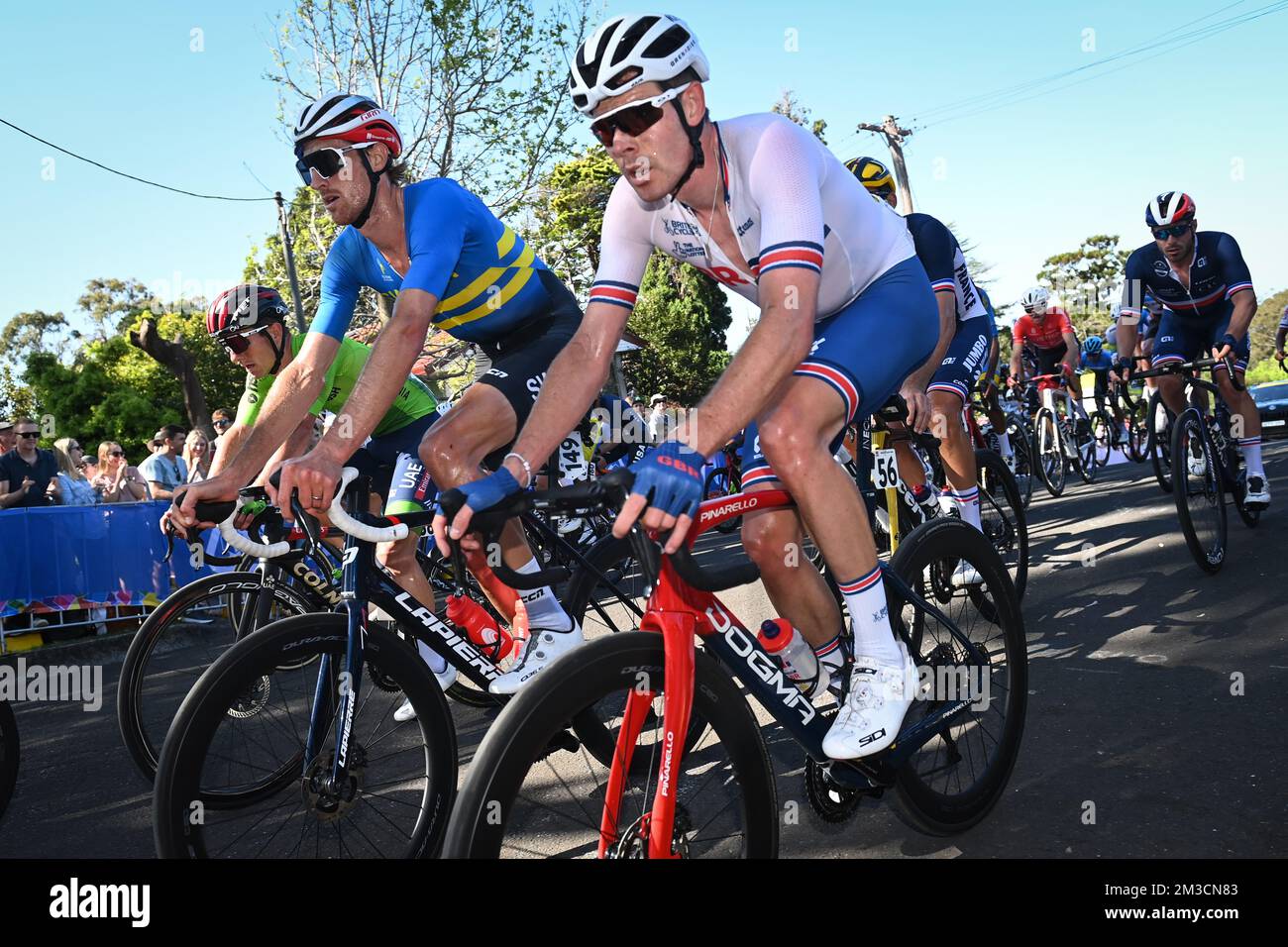 Welsh Luke Rowe of Ineos Grenadiers pictured in action during the men's ...