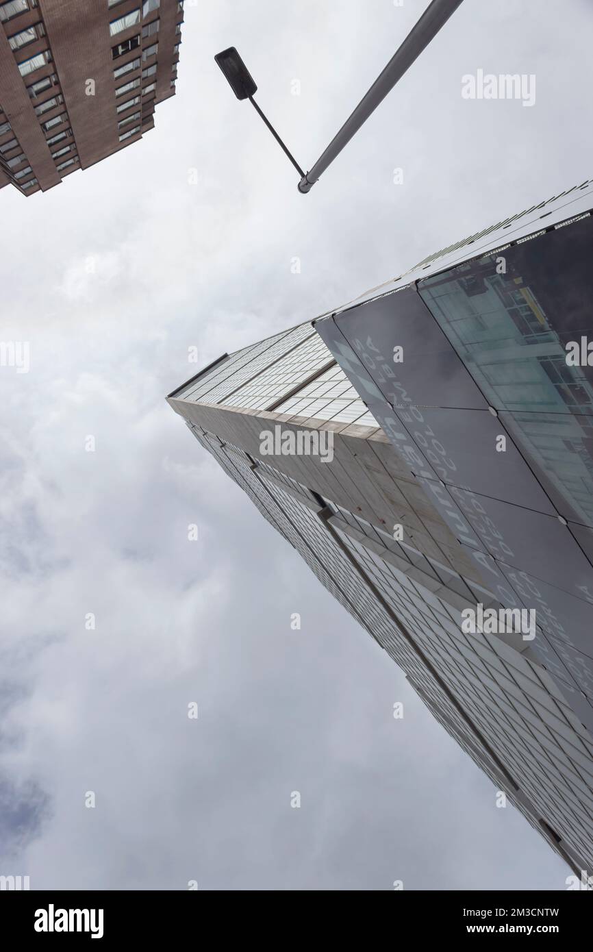 BOGOTA, COLOMBIA - low angle view perspective of Bacata modern ...