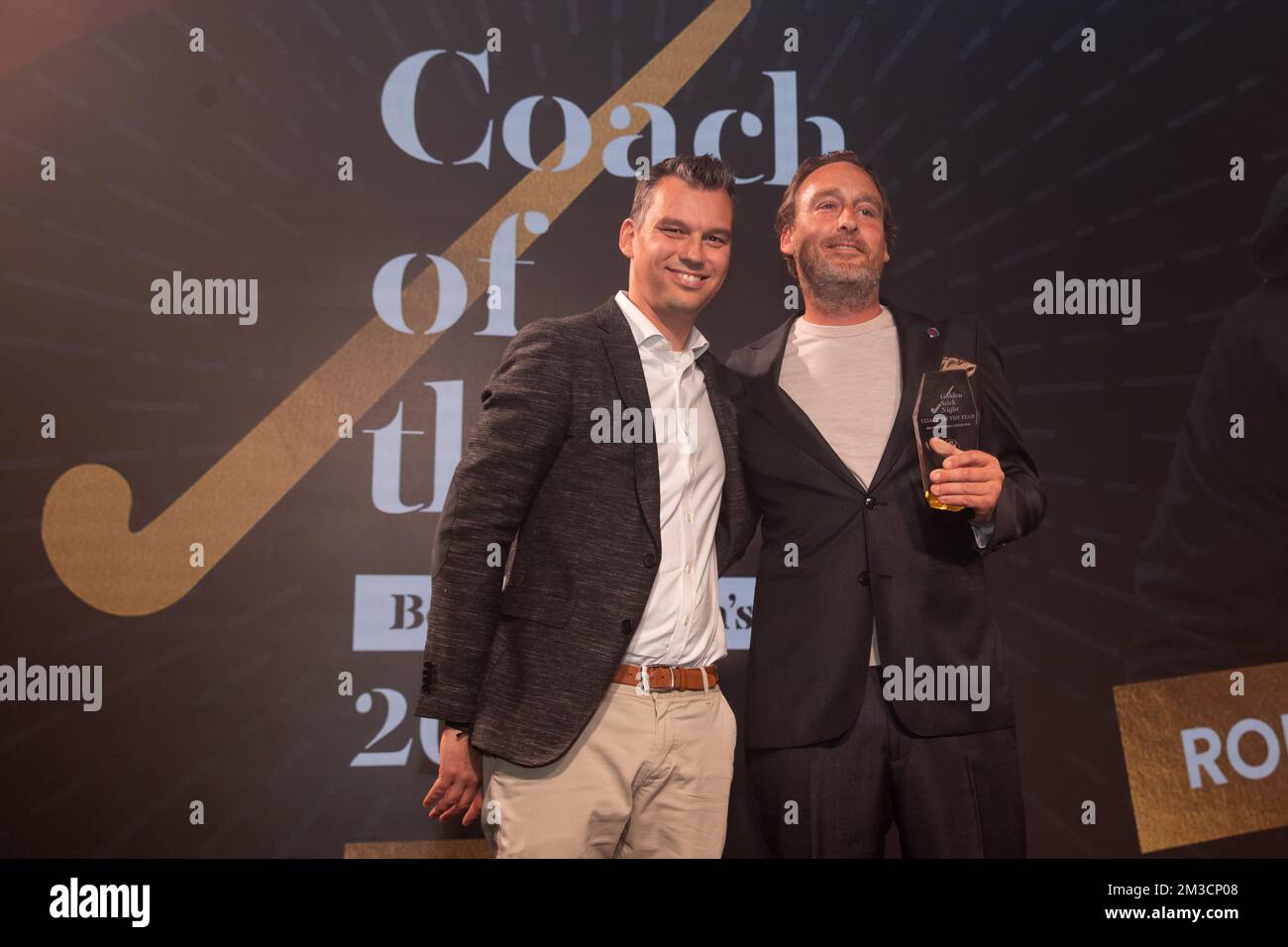 Robert Justus coach of the year pictured during a ceremony to award the 'Golden Sticks' (Gouden ...
