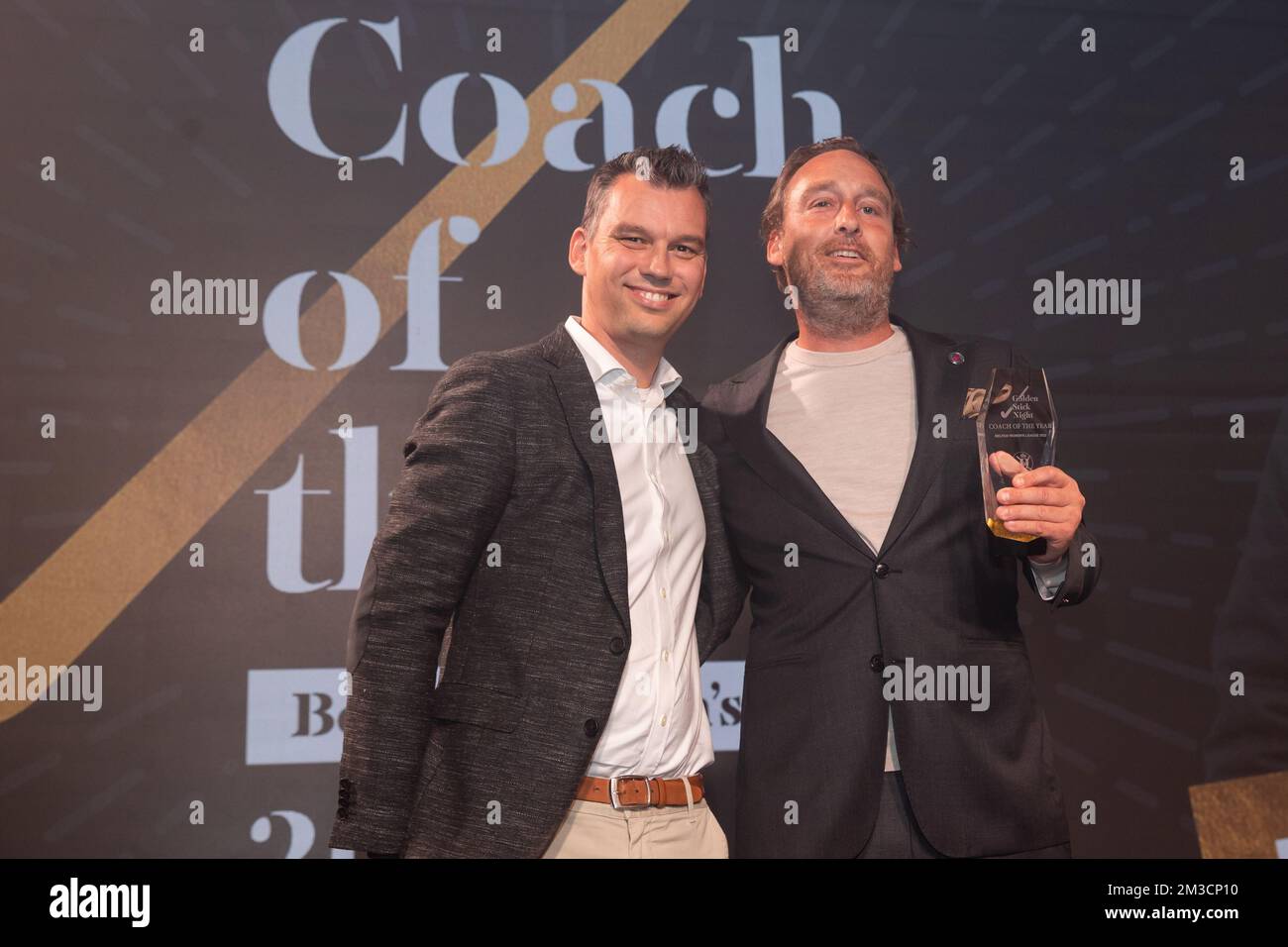 Robert Justus coach of the year pictured during a ceremony to award the 'Golden Sticks' (Gouden ...
