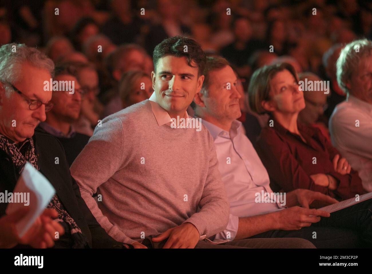 Vooruit's chairman Conner Rousseau pictured during a party congress of ...