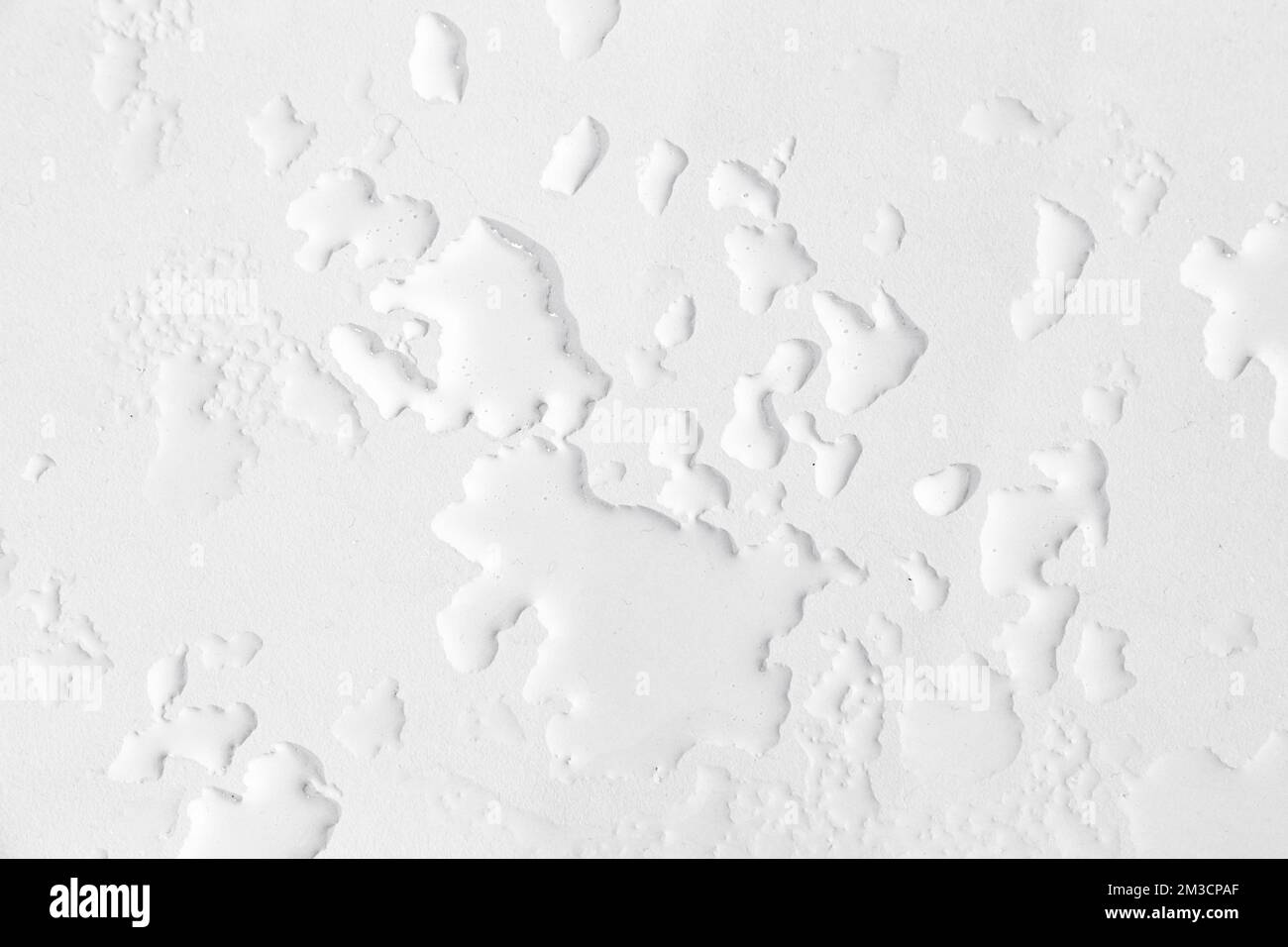 background of water drops at a white table in harmonic pattern Stock ...