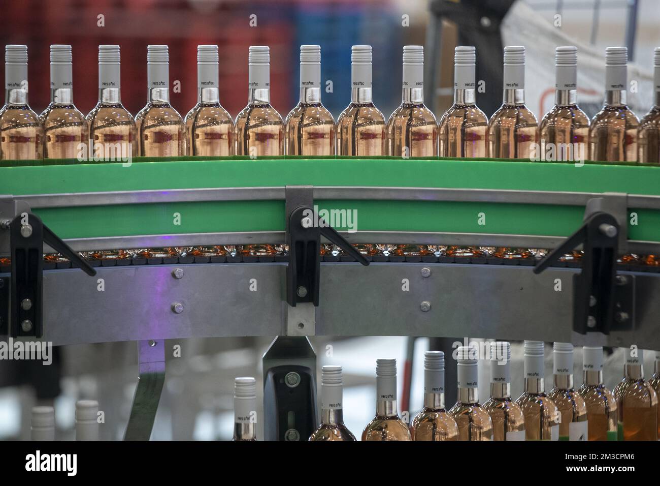 Illustration picture shows the opening of the new wine bottling plant ...