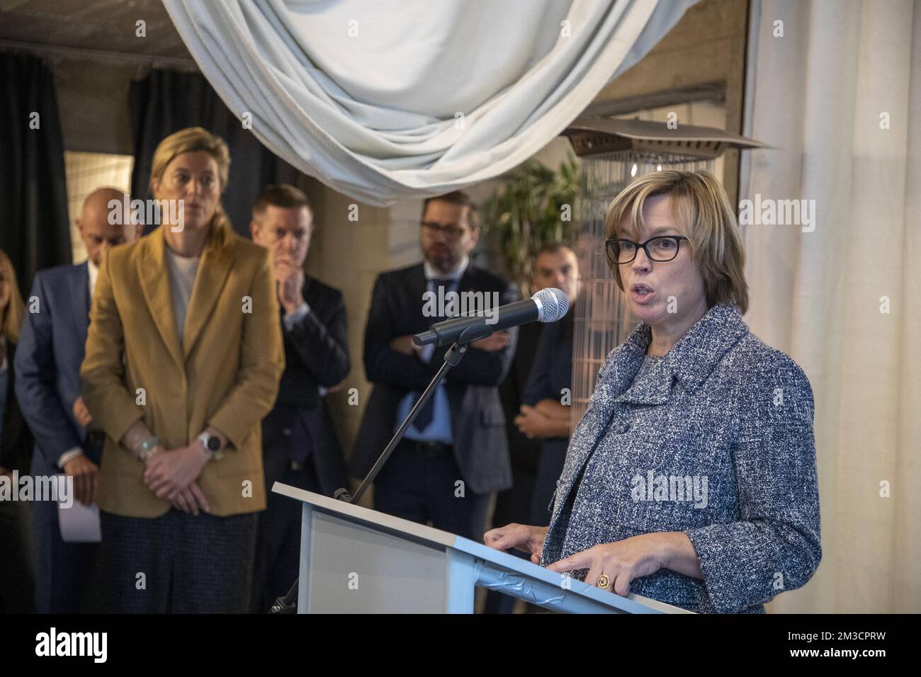 Interior Minister Annelies Verlinden and Europol executif director ...