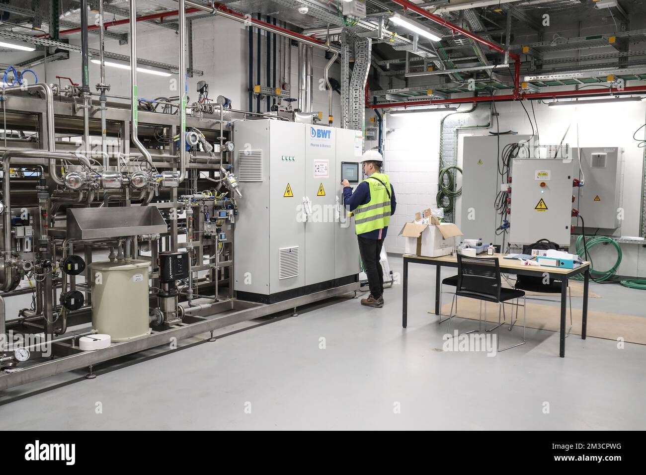 Illustration picture shows a visit to the 'Campus UCB' gene therapy ...