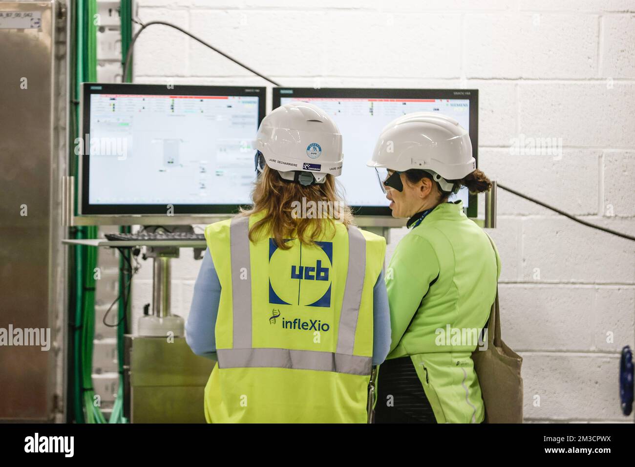 Illustration picture shows a visit to the 'Campus UCB' gene therapy ...