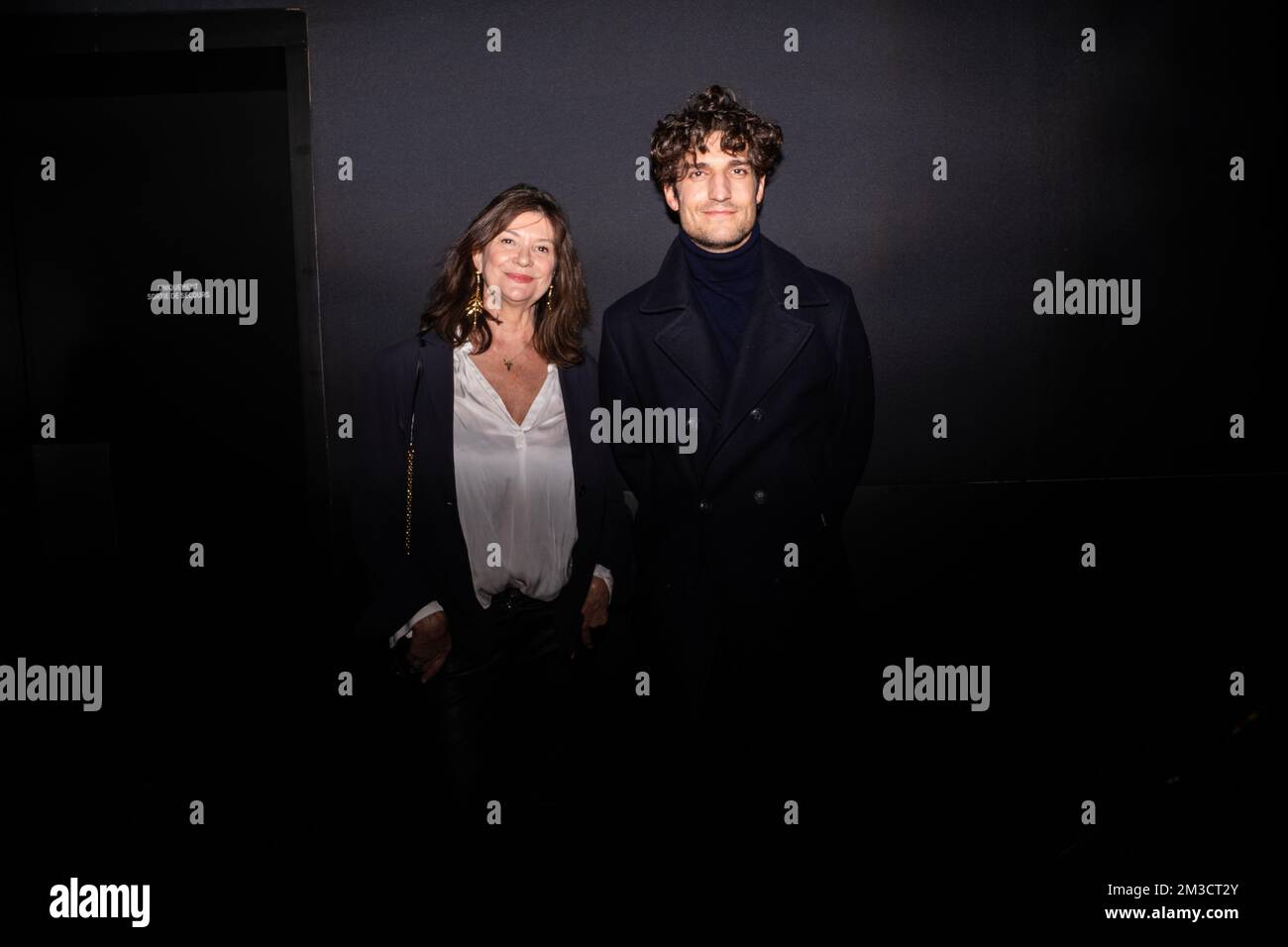 Producer Anne-Dominique Toussaint and Actor-director Louis Garrel pose ...