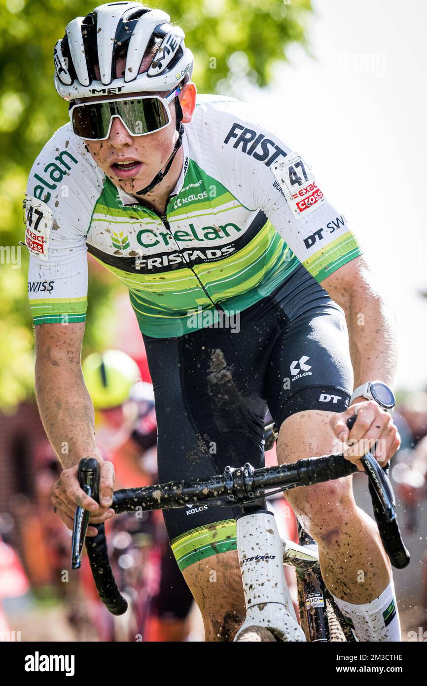 Belgian Aaron Dockx pictured in action during the men's elite race of ...