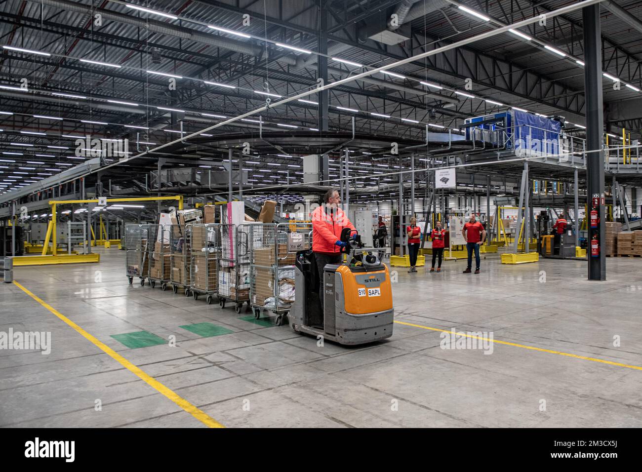 Illustration picture shows the the distribution center of Belgian ...