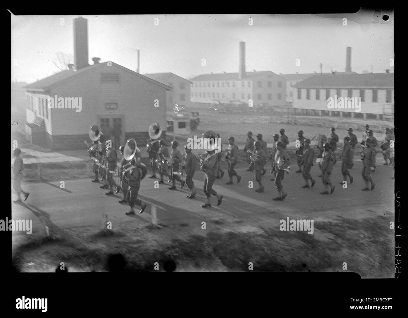Infantry band - Camp Breckinridge 372nd infantry 7:45 a , Soldiers ...