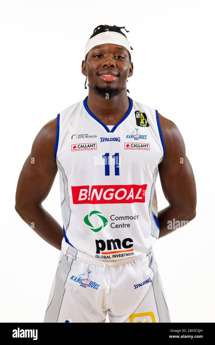 Mechelen's Brian Fobbs poses at a photoshoot of Belgian Basketball team Kangoeroes Mechelen ...