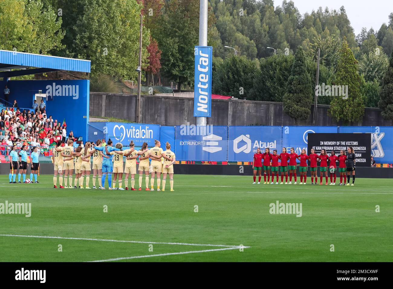 Red Flames, Portugal and during a minute of silence before a soccer ...