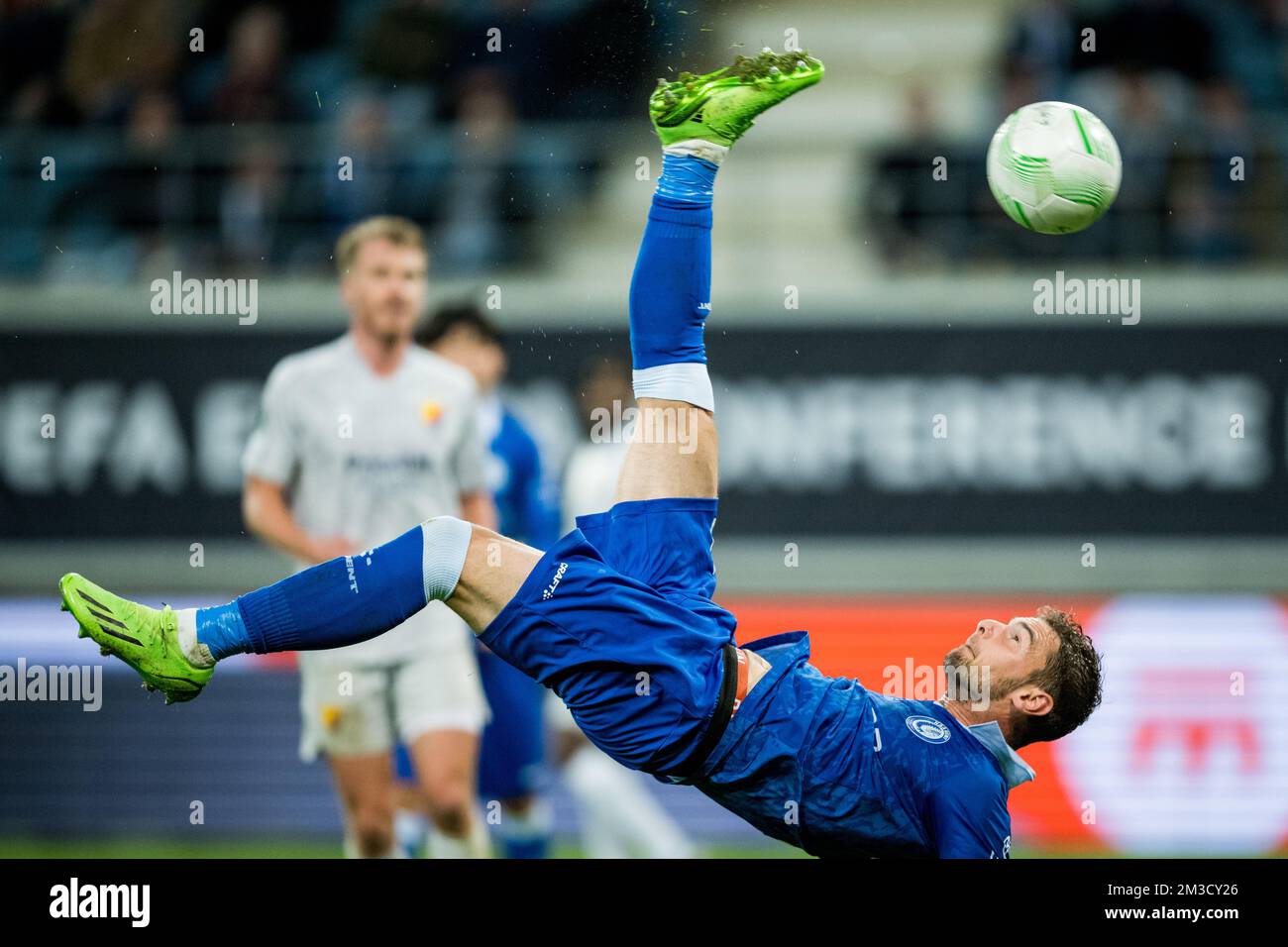 Gent's Hugo Cuypers pictured in action during a soccer match between Belgian KAA Gent and ...