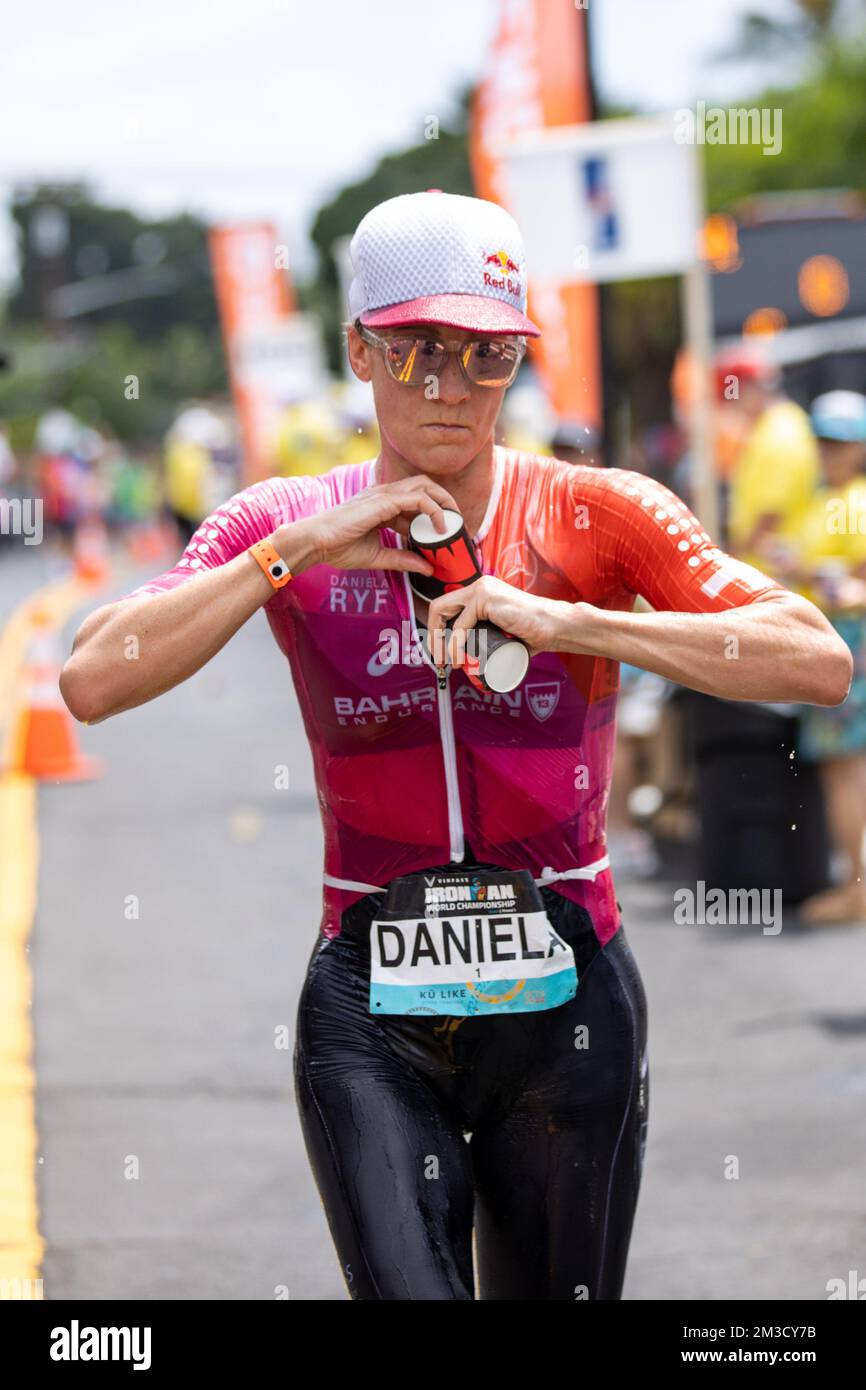 Swiss Daniela Ryf pictured in action during the Hawaii Ironman women's ...
