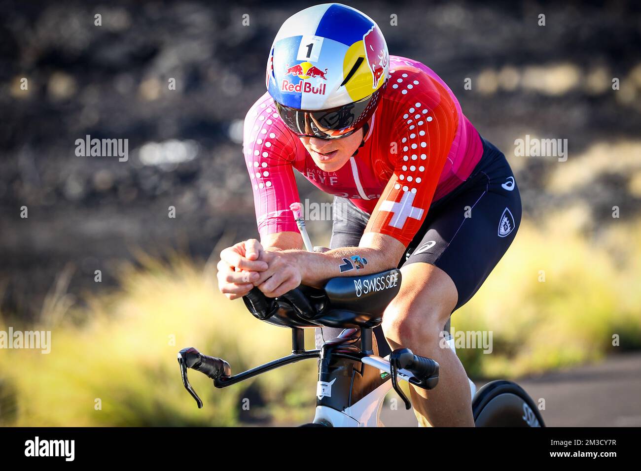 Swiss Daniela Ryf pictured in action during the Hawaii Ironman women's ...