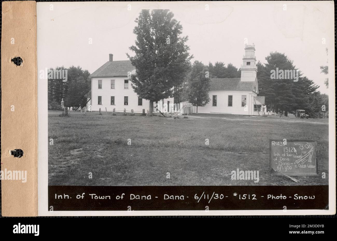 Inhabitants of the Town of Dana, school and town hall, Dana Center ...
