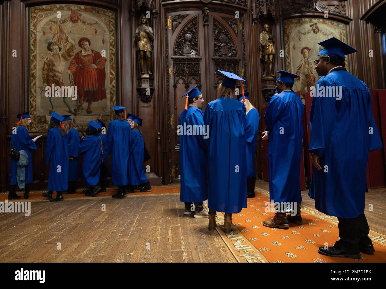 Illustration shows the proclamation ceremony for graduating students of ...