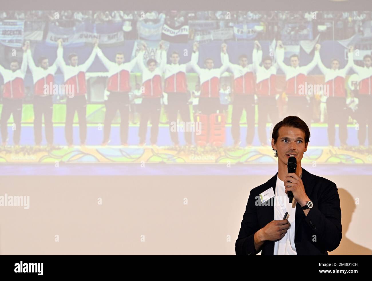 Belgian hockey player Felix Denayer pictured at kick off event for ...