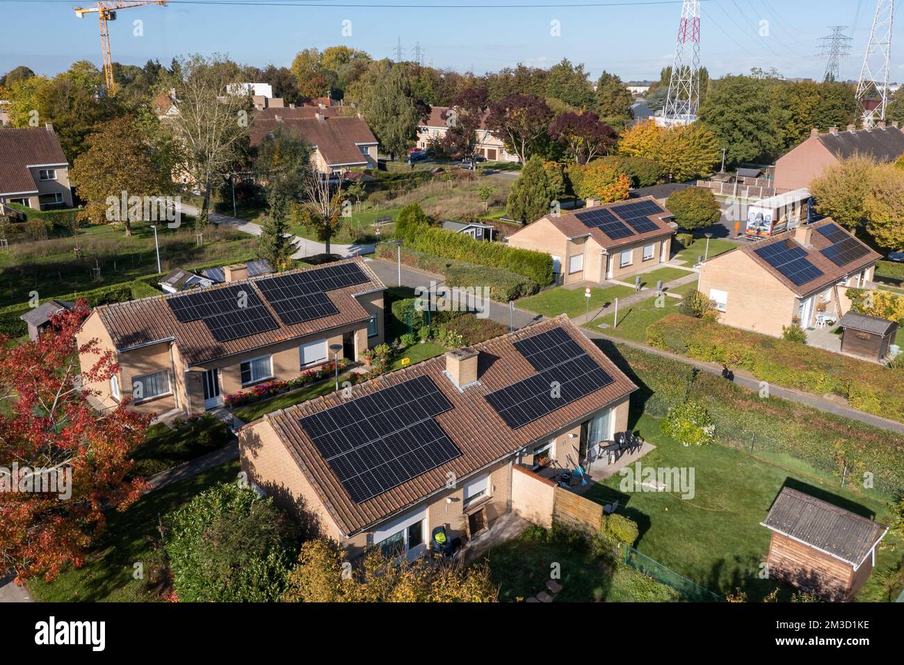 Aerial drone picture shows the start of the Aster project, aiming to ...