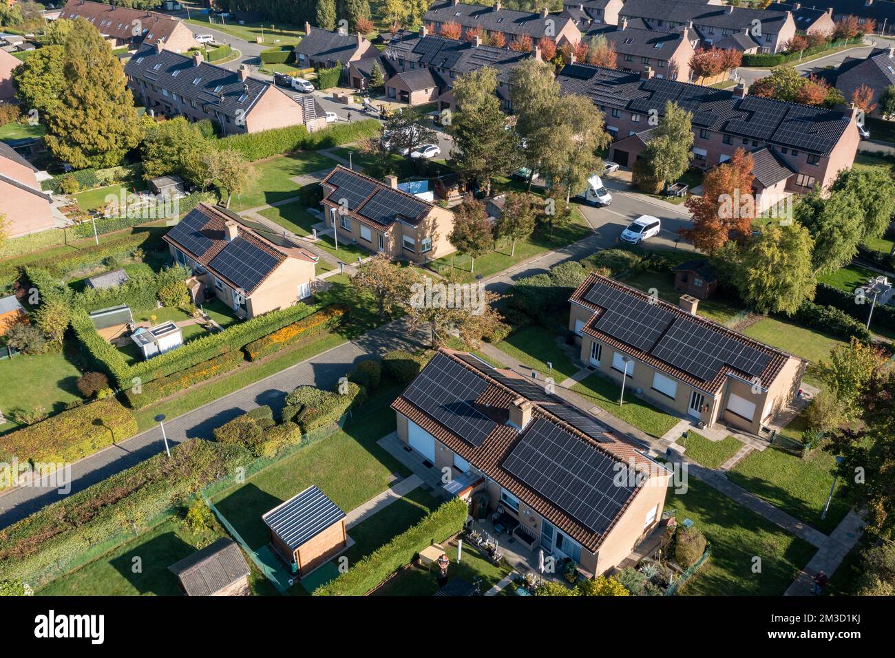 Aerial drone picture shows the start of the Aster project, aiming to ...