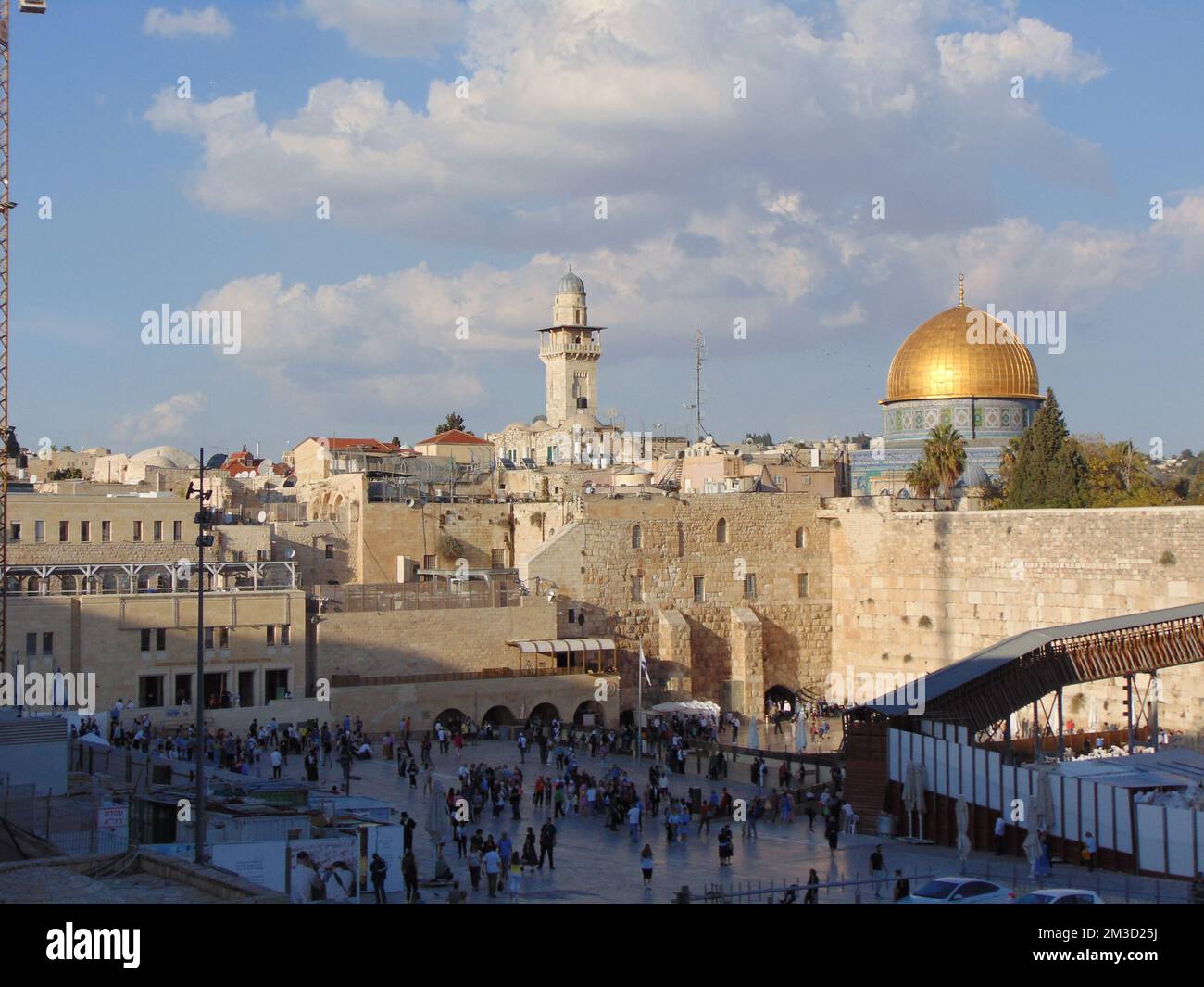 An aerial view of the famous Western Wall Shrine in Jerusalem, Israel ...