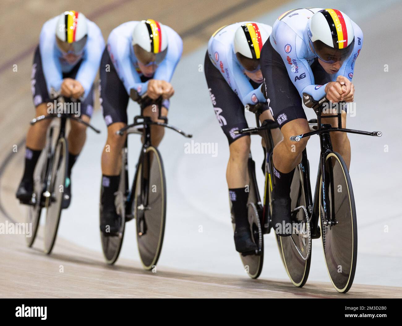 The Belgian team with (not in order pictured) Belgian Tuur Dens ...