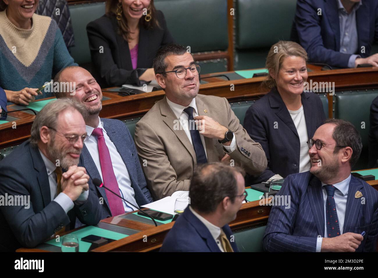 N-VA's Peter De Roover, N-VA's Theo Francken, N-VA's Sander Loones, N ...
