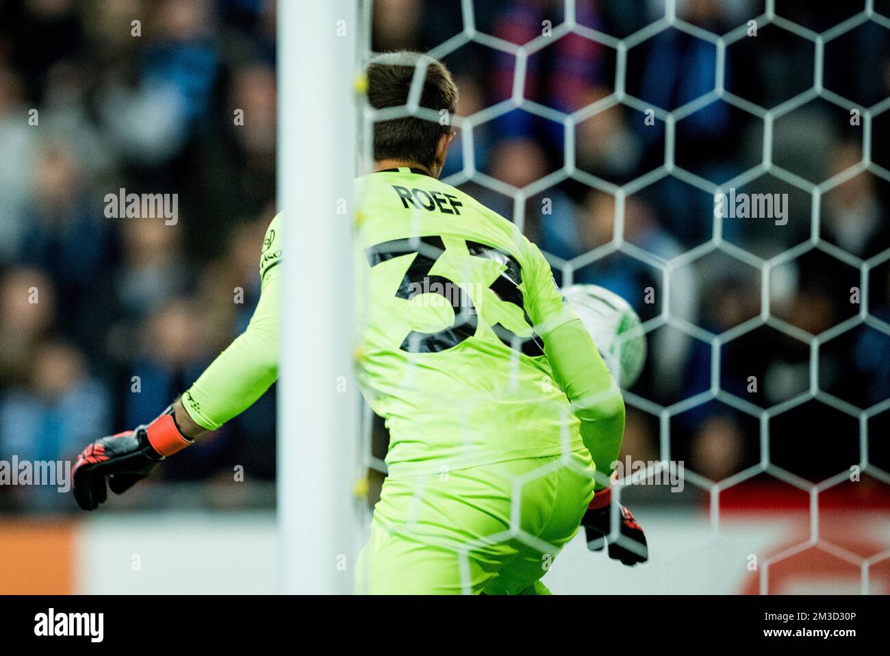 Gent's goalkeeper Davy Roef pictured in action during a soccer match ...