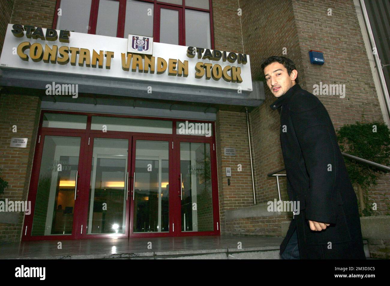 Serhat Akin arrives at the Constant Vanden Stock stadium for a training ...