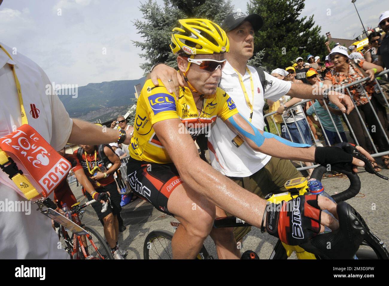 Australian Cadel Evans of BMC Racing Team after the ninth stage of the ...