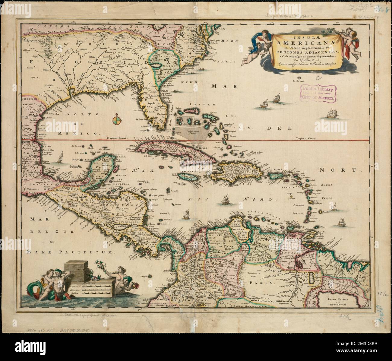 Insulæ Americanæ in Oceano Septentrionali ac regiones adiacentes : a C ...