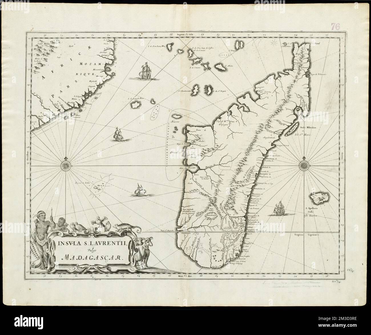 Insula S. Laurentii, vulgo Madagascar , Madagascar, Maps, Early works ...