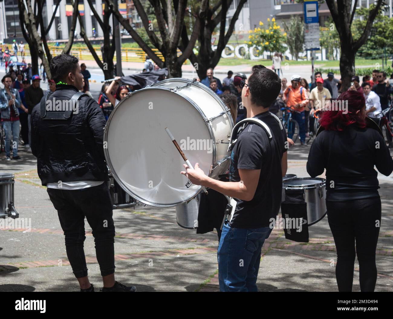Playing bass drum hi-res stock photography and images - Alamy