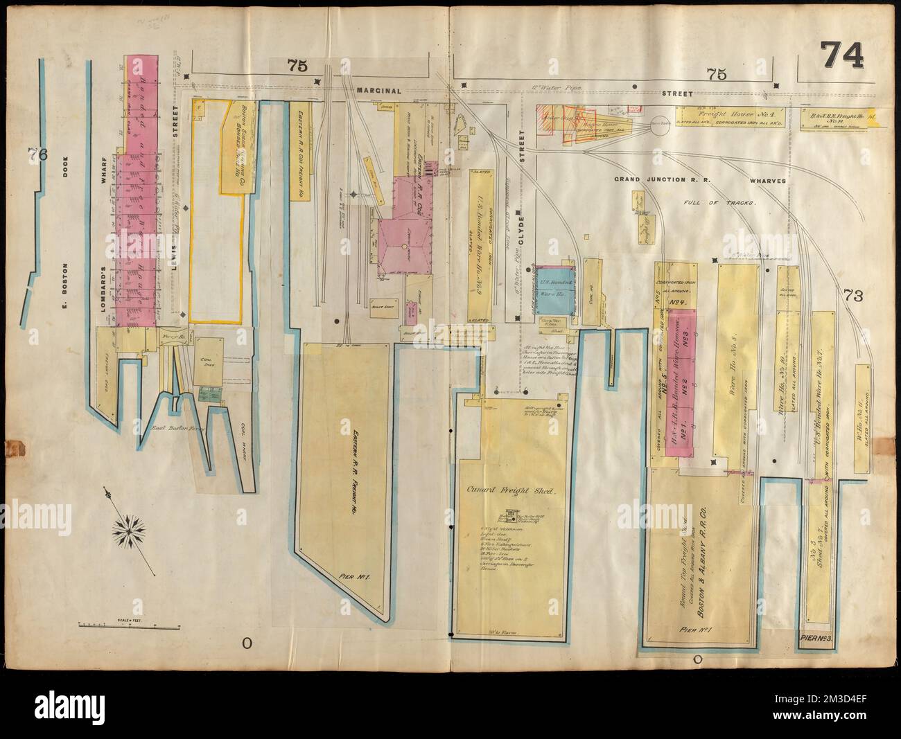 Insurance map of Boston vol. 3 (South & East Boston) : plate 74 , Fire ...