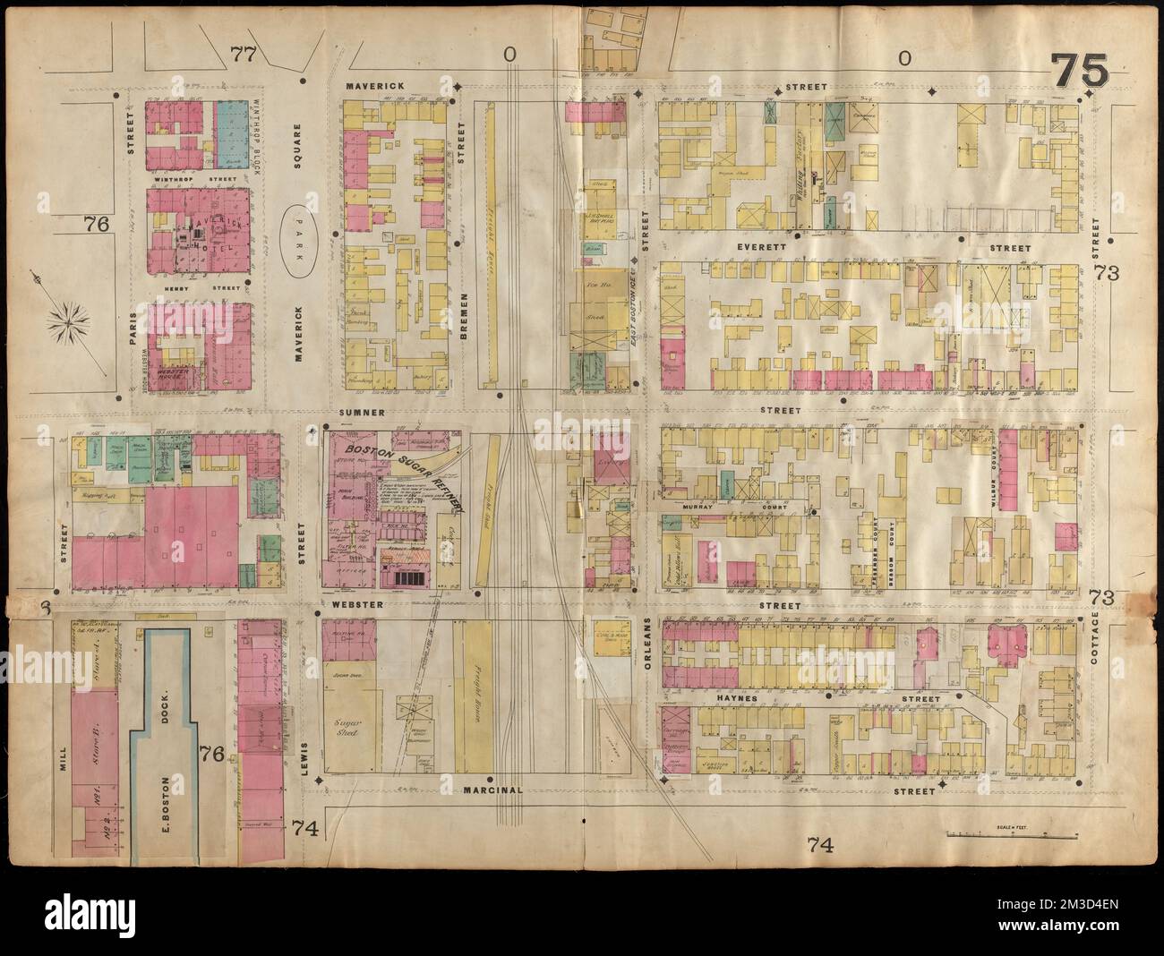 Insurance map of Boston vol. 3 (South & East Boston) : plate 75 , Fire ...