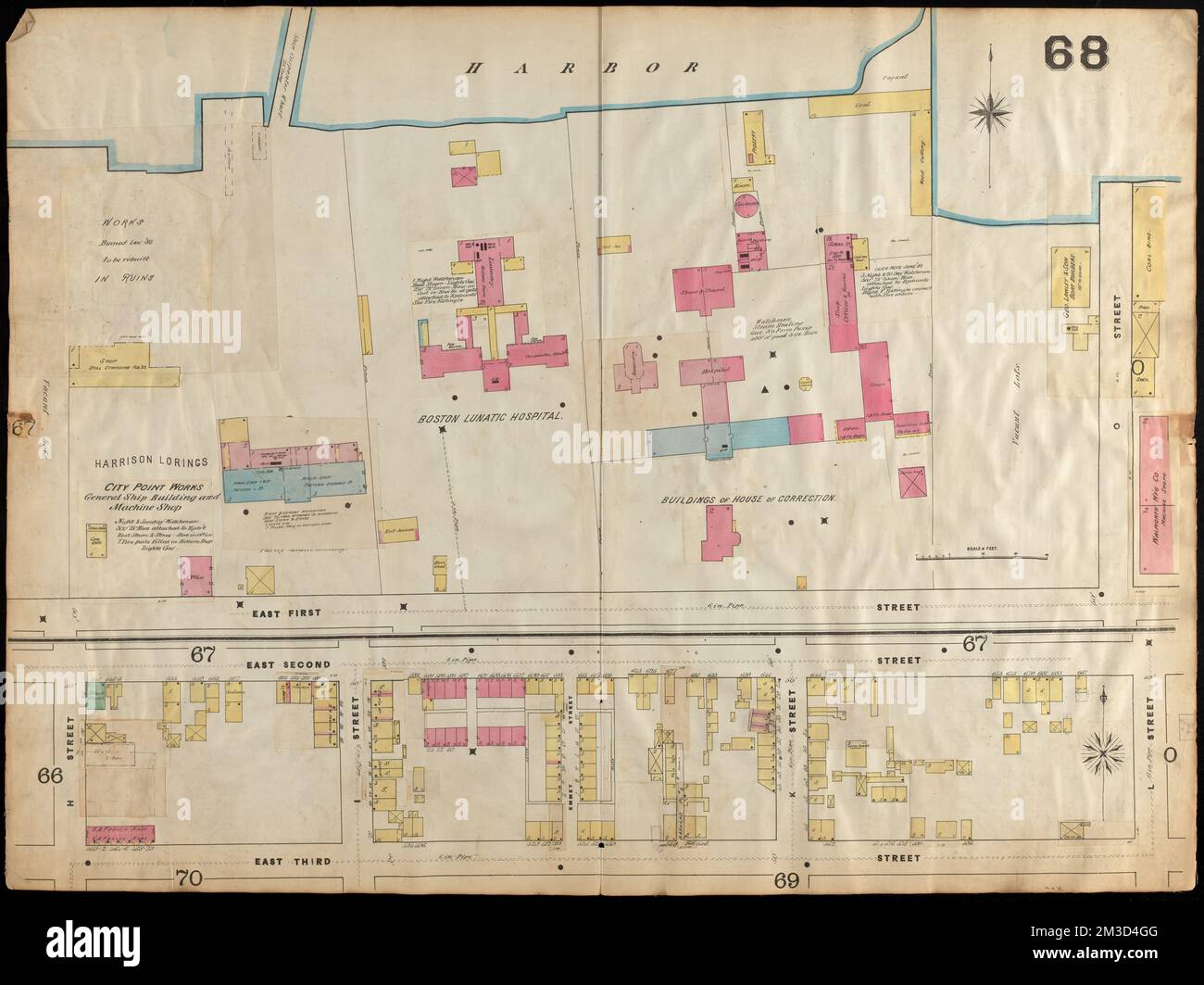 Insurance map of Boston vol. 3 (South & East Boston) : plate 68 , Fire ...