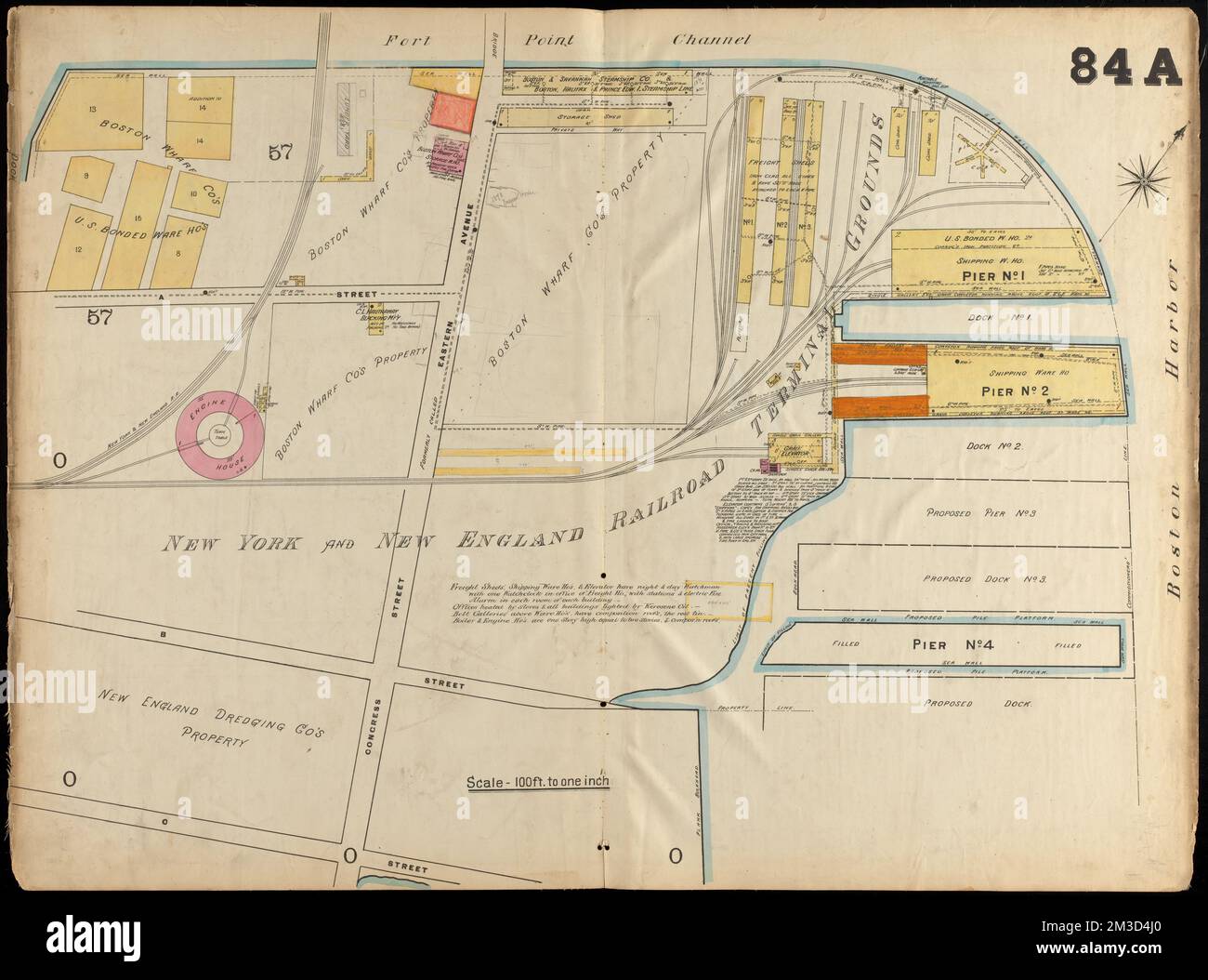 Insurance map of Boston vol. 3 (South & East Boston) : plate 84a , Fire ...
