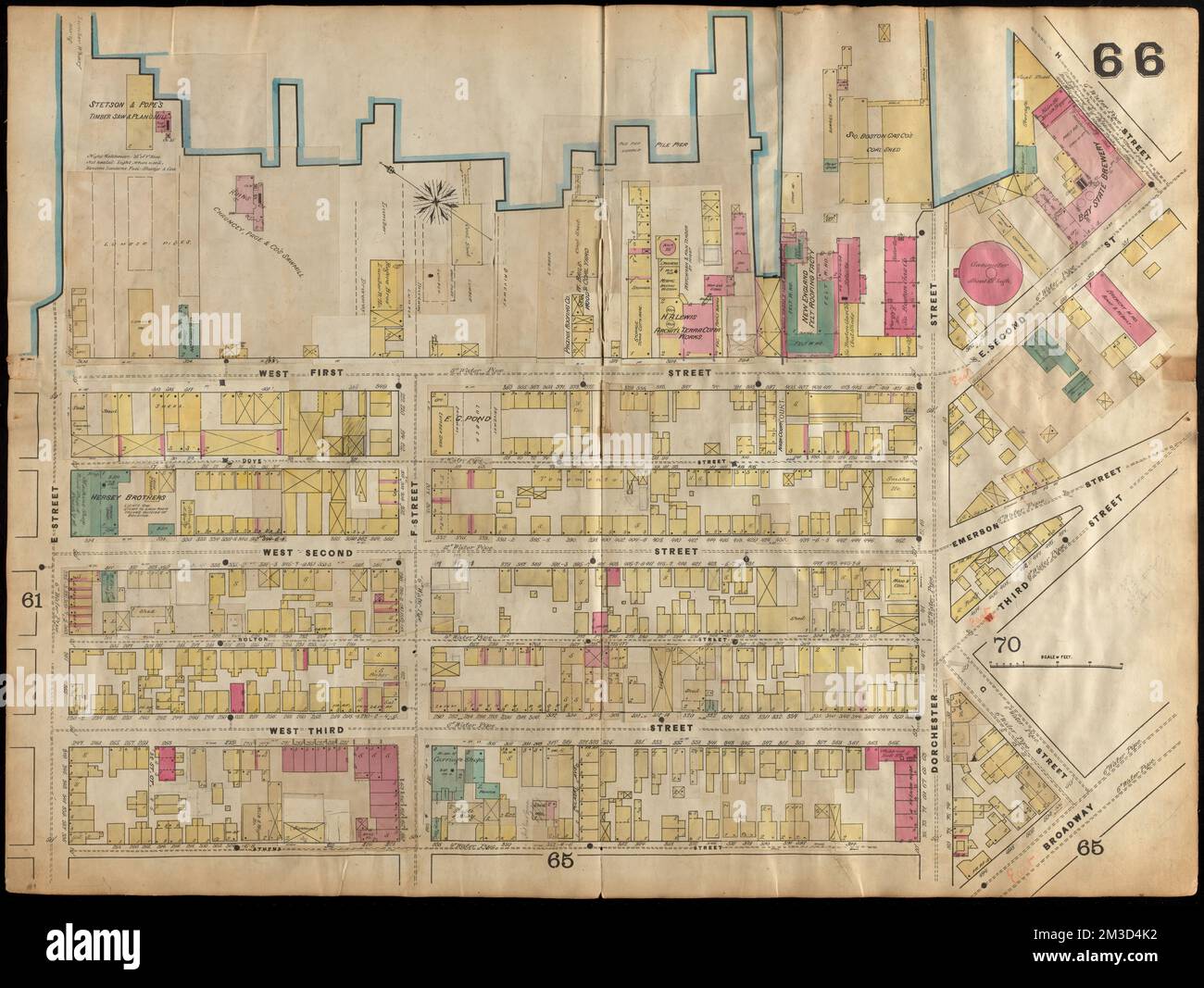 Insurance map of Boston vol. 3 (South & East Boston) : plate 66 , Fire ...