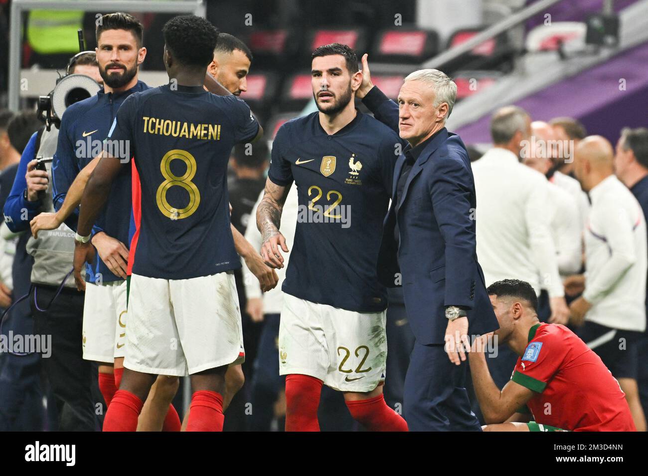 Al Khor, Qatar. 14th Dec, 2022. Head coach Didier Descamps during ...
