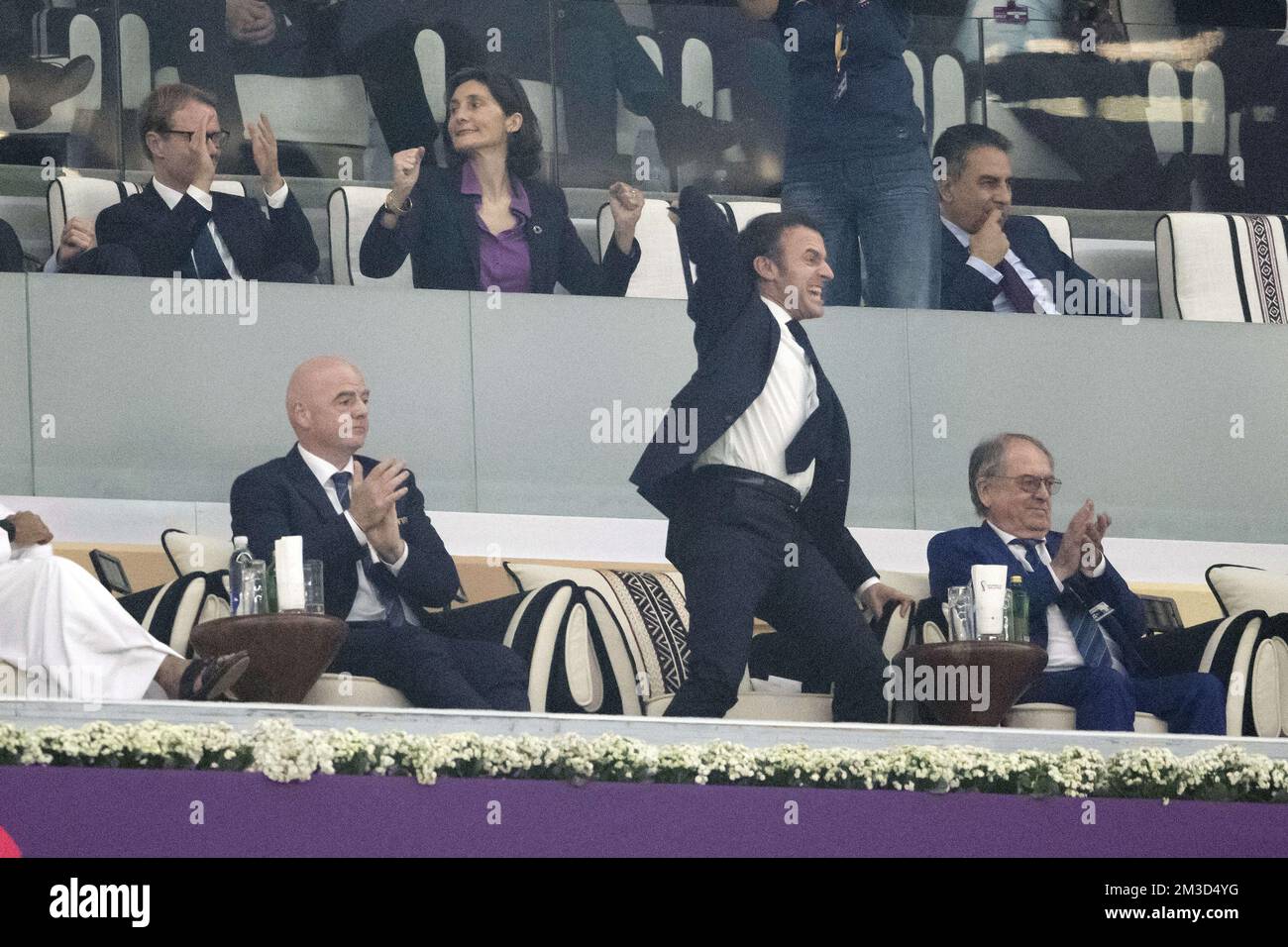 Al Khor, Qatar. 14th Dec, 2022. France's President Emmanuel Macron ...
