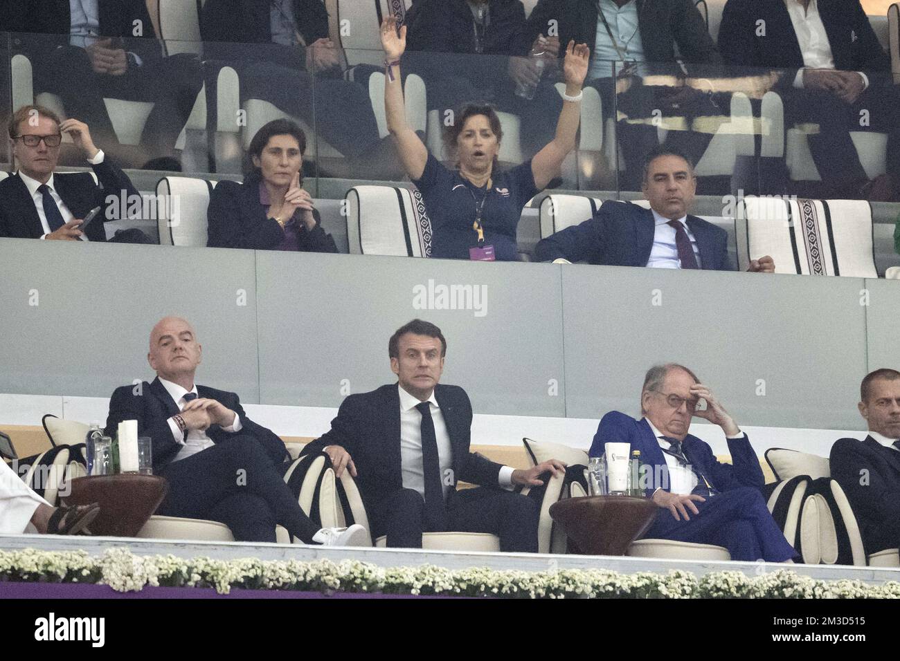 Al Khor, Qatar. 14th Dec, 2022. France's President Emmanuel Macron ...