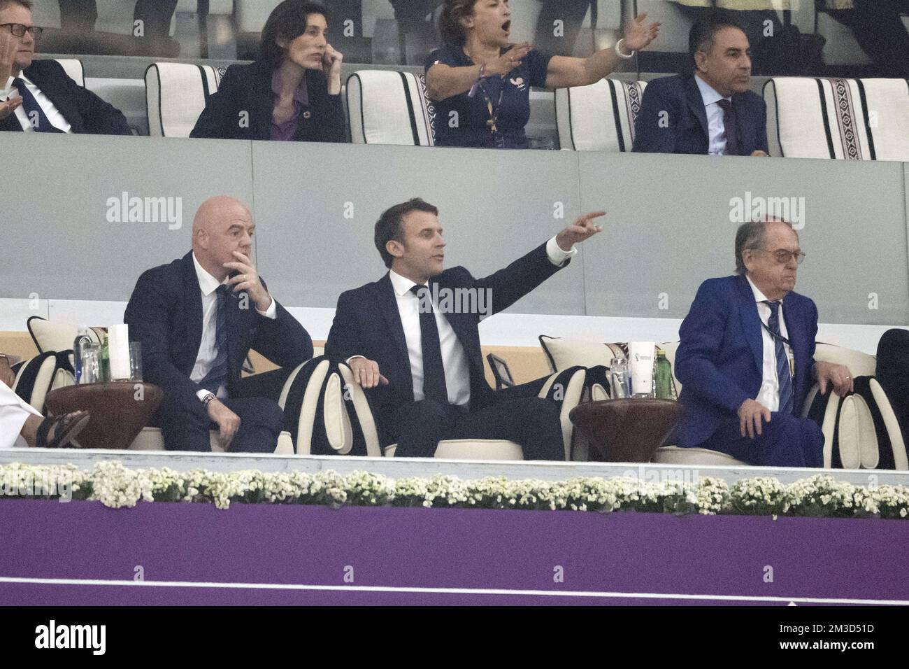 Al Khor, Qatar. 14th Dec, 2022. France's President Emmanuel Macron ...