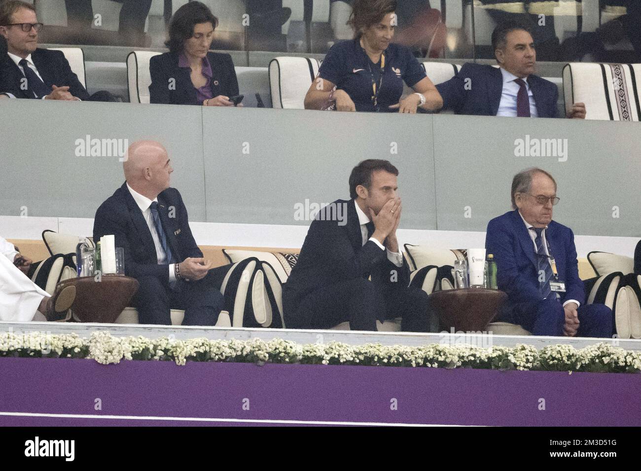 Al Khor, Qatar. 14th Dec, 2022. France's President Emmanuel Macron ...