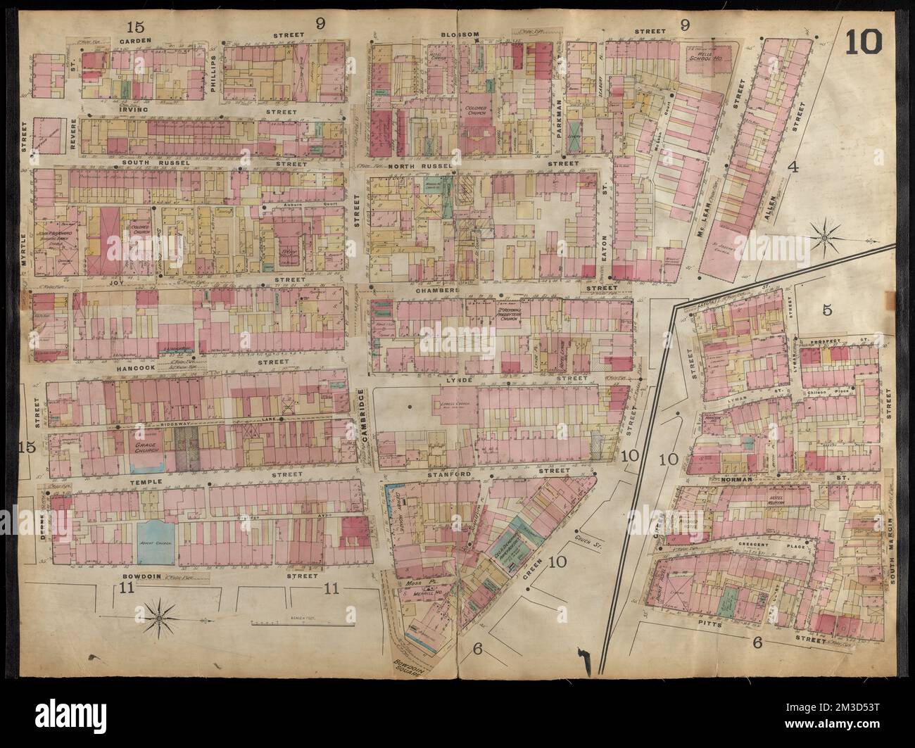 Insurance maps of Boston volume one : plate 10 , Fire risk assessment ...