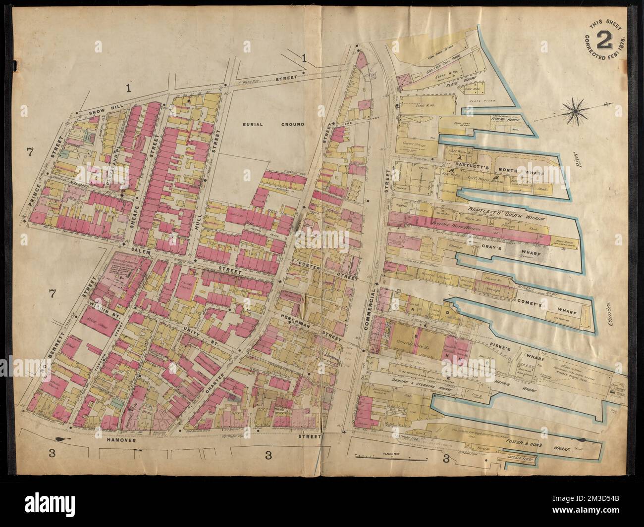 Insurance maps of Boston volume one : plate 2 , Fire risk assessment ...