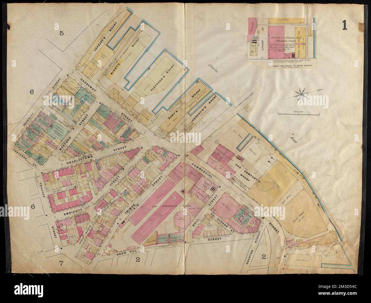 Insurance maps of Boston volume one : plate 1 , Fire risk assessment ...