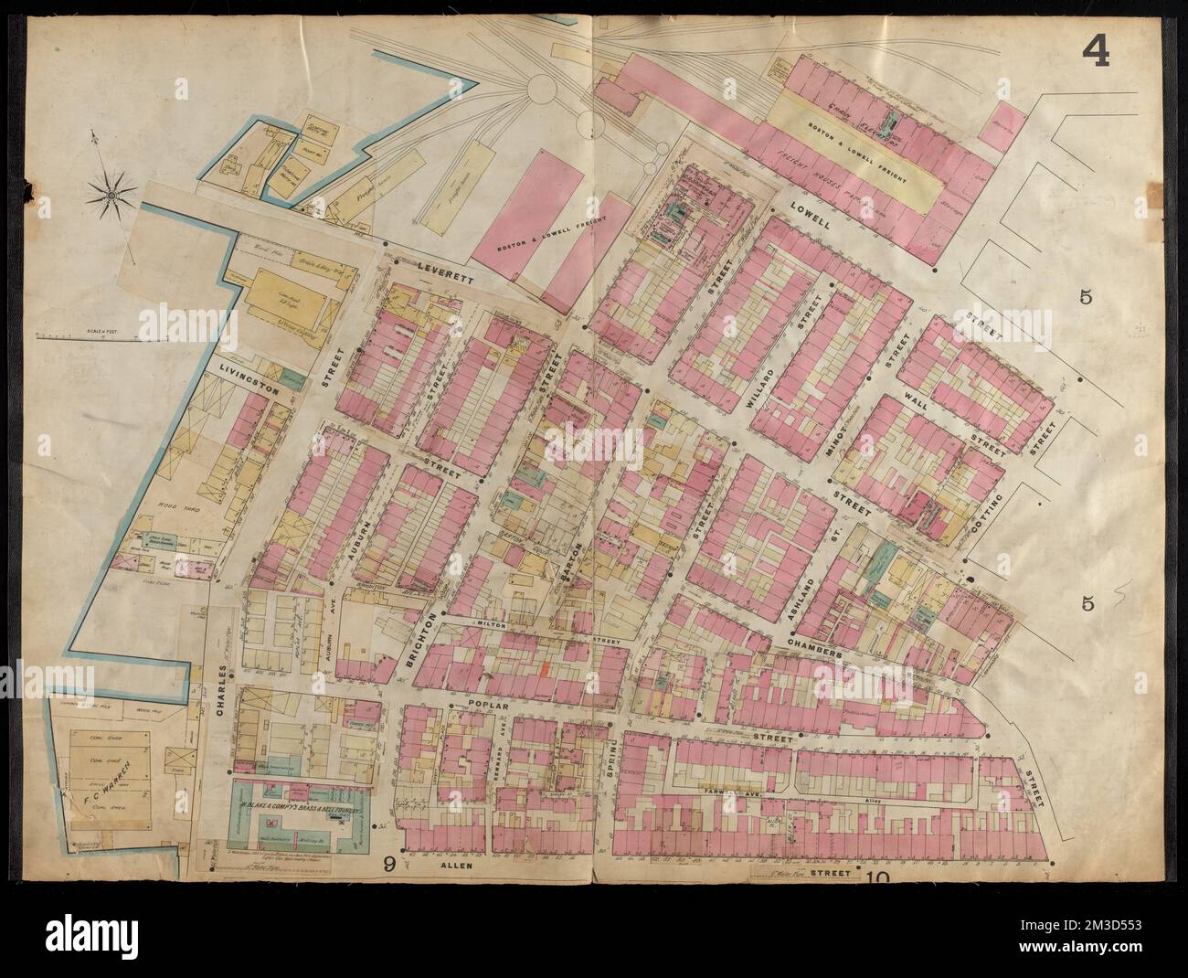Insurance maps of Boston volume one : plate 4 , Fire risk assessment ...