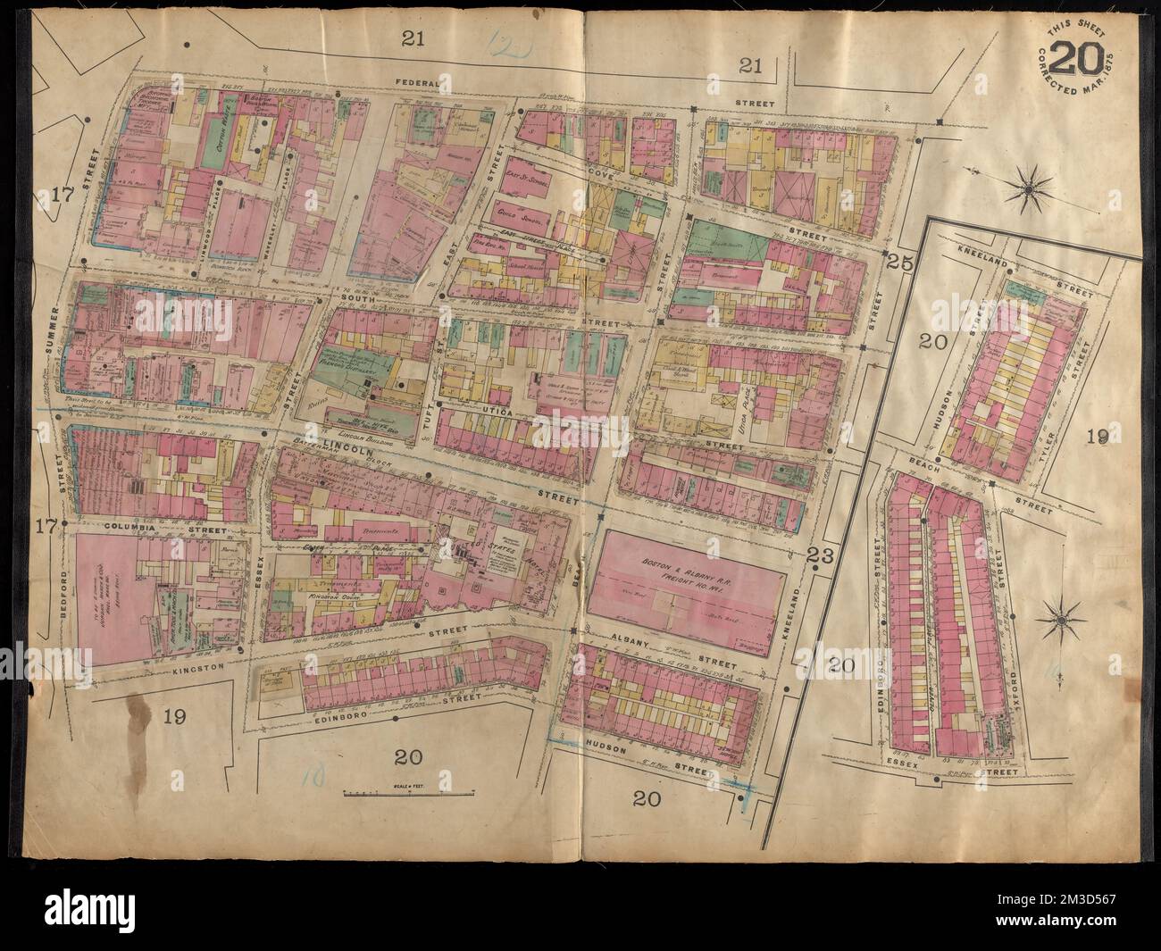 Insurance maps of Boston volume one : plate 20 , Fire risk assessment ...