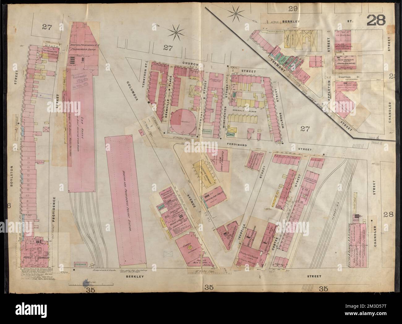Insurance maps of Boston volume two : plate 28 , Fire risk assessment ...