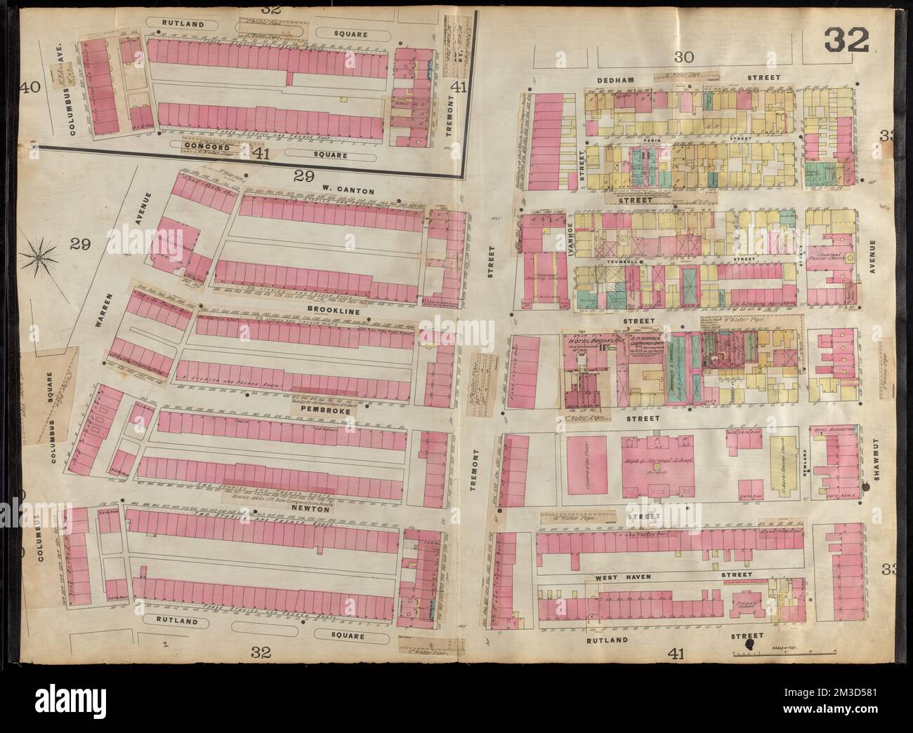 Insurance maps of Boston volume two : plate 32 , Fire risk assessment ...